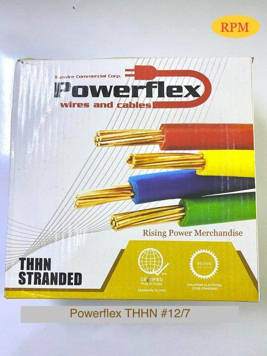 Powerflex THHN Stranded Wire # 12/7 ( 3.5mm2 ) ( 150mts ) | Lazada PH