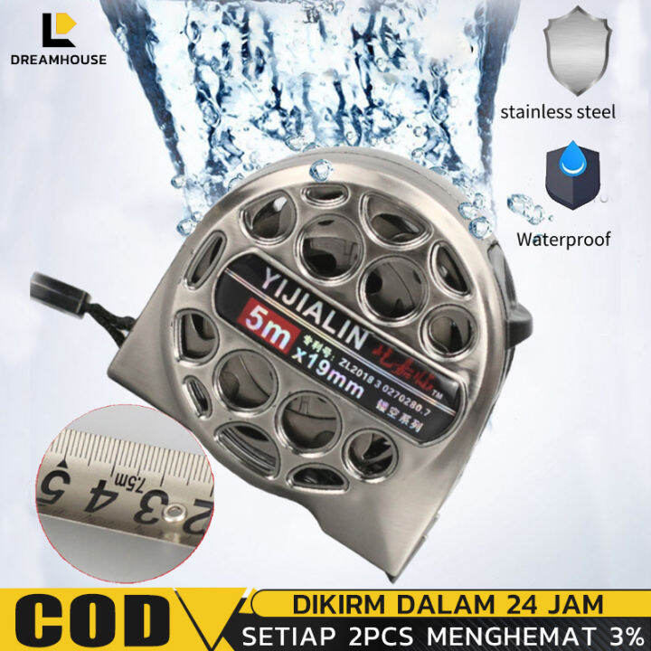 3m/5m/7.5m Tape Measure Alat Ukur Presisi Tinggi Tape Ruler Measuring Ruler/meteran 10 meter ...