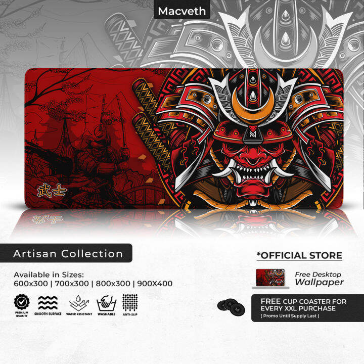 Macveth | V2 BUSHI | 4MM | Extended Mousepad | Smooth Surface | Desk ...