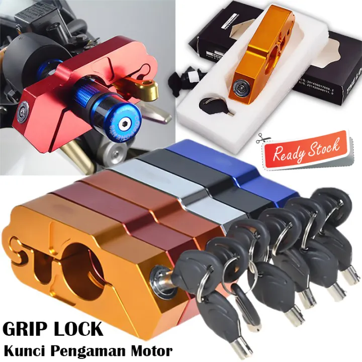 Grip Lock Capslock Kunci gembok Pengaman Motor Anti Maling Pelindung ...