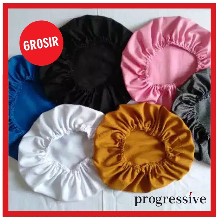 HAIRNET KAIN (LUSINAN) / PENUTUP KEPALA KAIN / HAIR NET KAIN / MOBCAP / TOPI CHEF READY STOCK ...