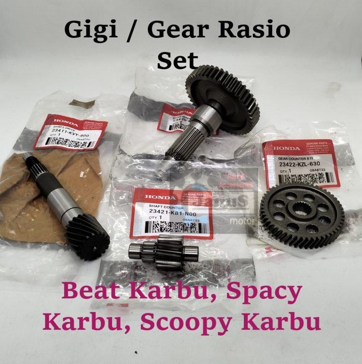 Gir Gear Rasio Set KVY Honda Beat Scoopy Spacy Karbu Kualitas original ...