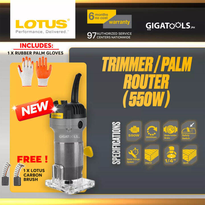 *NEW* Lotus LTPR550X Trimmer / Palm Router 1/4" ( 550W ) with FREE ...