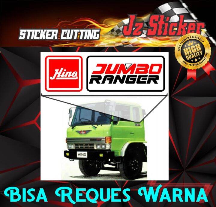STICKER TRUCK HINO JUMBO & HINO SUPER KACA SAMPING/ KACA MOBIL TRUCK JZ ...