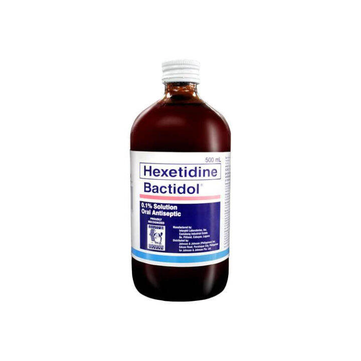 Bactidol Oral Antiseptic Hexetidine Solution 500ml Bottle | Lazada PH