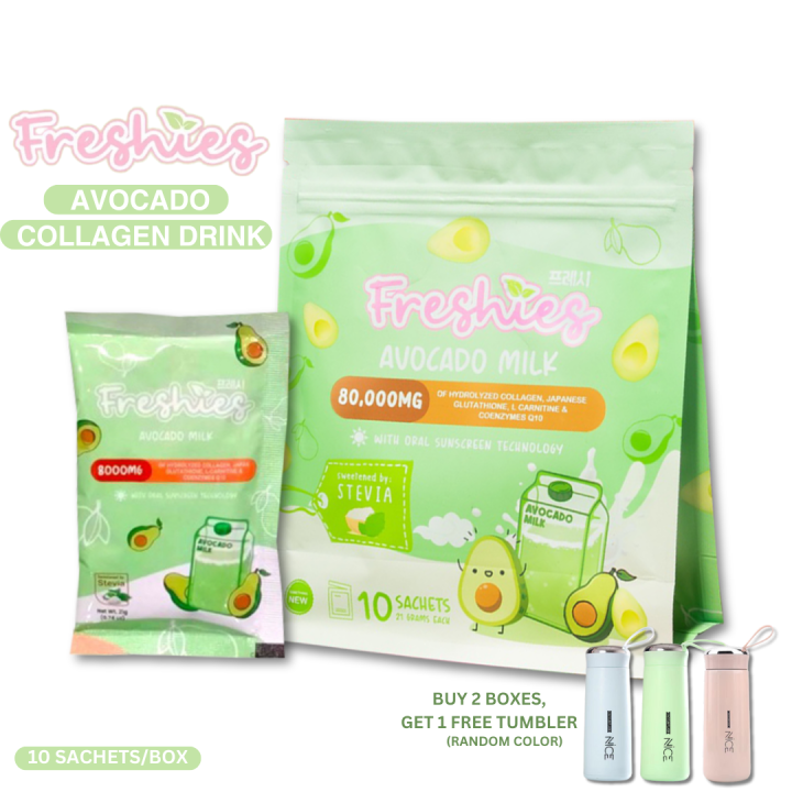 Freshies by Juju Glow Avocado Milk Collagen Drink With Oral Sunscreen ...