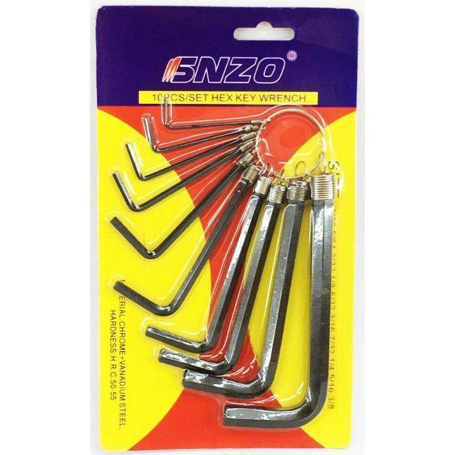HOT** SNZO ประแจหกเหลี่ยม ก้านสั้น 10 ตัวชุด รุ่นมิล ส่งด่วน ประแจ ...