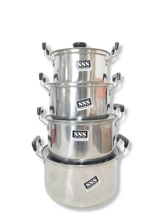 4pcs Set All Size Double High Pot Kaserola Stainless Steel Double ...