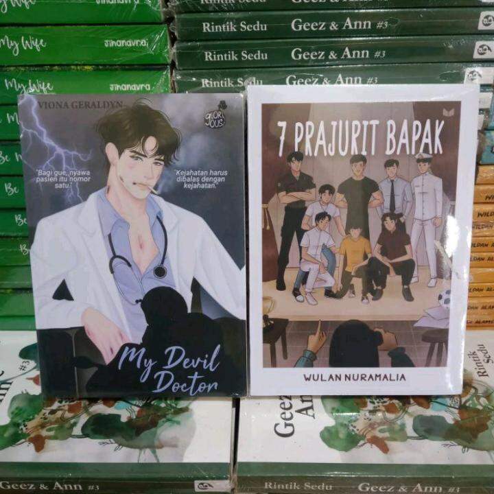 1 Paket 2 buku novel remaja : my devil doctor + 7 prajurit bapak ...