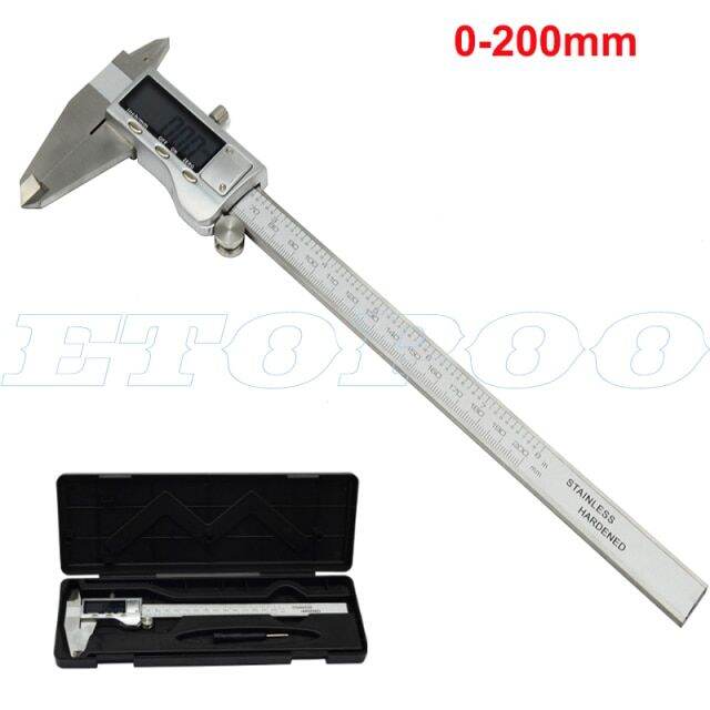 Metal 8 Inch 200mm Stainless Steel Electronic Digital Vernier Caliper 0 ...