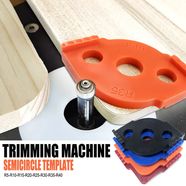 HIAM Woodworking Router Corner Radius Templates Jig R5 to R40 Routing ...