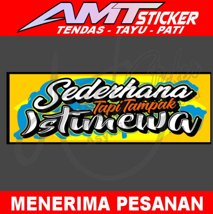 Stiker Tulisan Decal Blok Karpet Nyala Stiker Tulisan Sederhana Tapi ...
