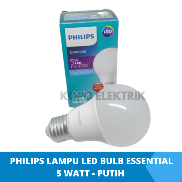 Philips Lampu Bulb LED Essential 5 Watt | Lazada Indonesia