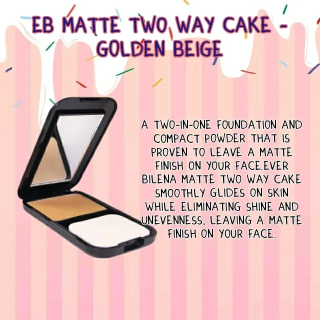 EB Ever Bilena Matte Two Way Cake- GOLDEN BEIGE | Lazada PH