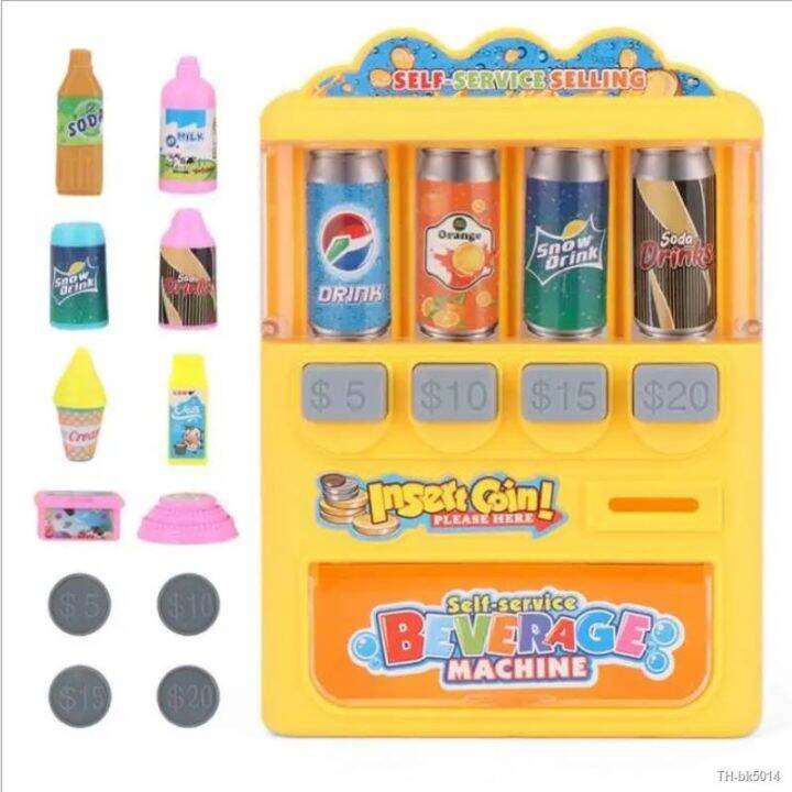 Kids Toys Mini Vending Machine Children Coin-Operated Beverage Machine ...