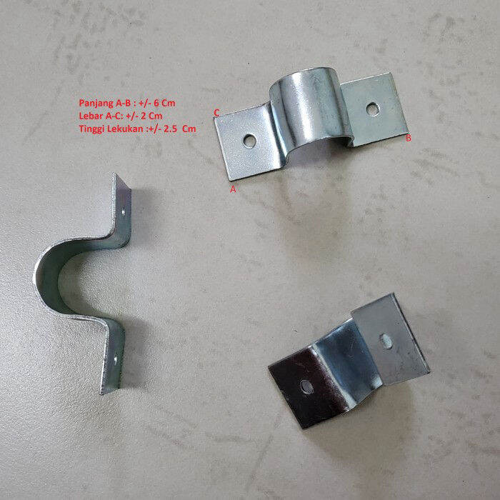 KLEM PLAT BESI 1/2 INCH KLEM OMEGA PIPA KLEM TEBAL - 7113569 | Lazada ...