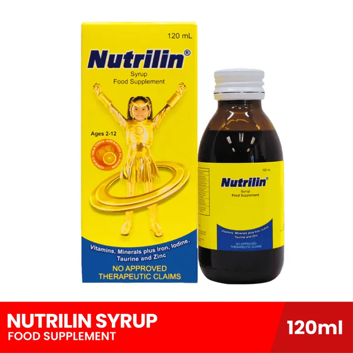 NUTRILIN Syrup Food Supplement 120ml, kids vitamins syrup, vitamins for ...