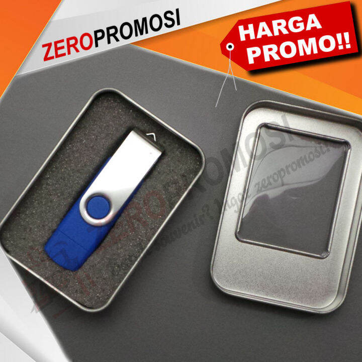 Kemasan Usb Flashdisk Metal Tinbox Kecil Custom Logo Murah | Lazada ...