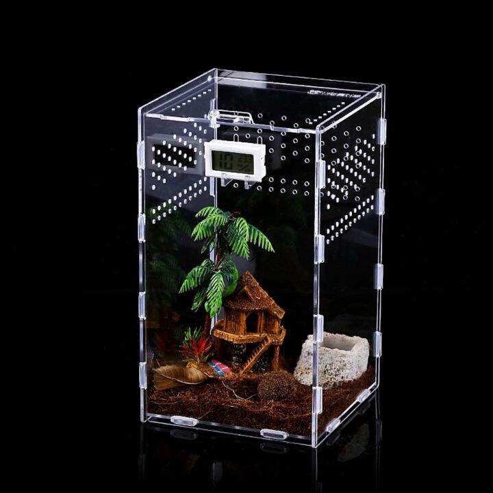 CHARRISSA Acrylic Reptile Snakes Container Hatcher Insect Frogs Insect ...