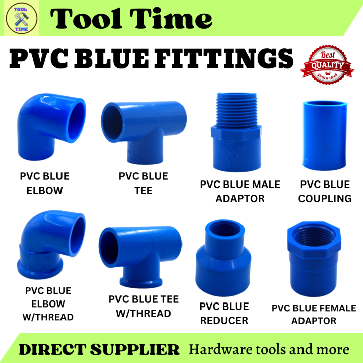 DIRECT SUPPLIER PVC BLUE FITTINGS PVC ELBOW/TEE/FEMALE ADAPTOR/MALE ...