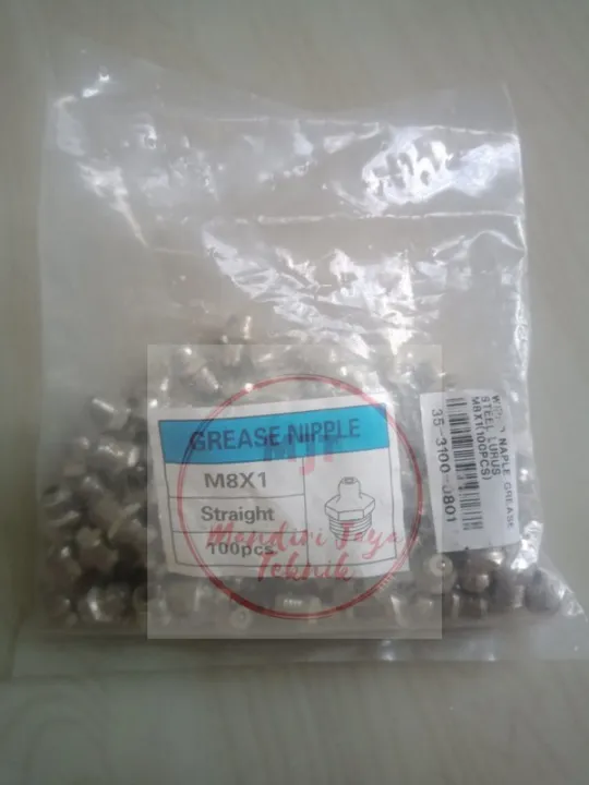 Naple Napple Niple Nipel Napel Nepel Grease Oil Oli Lurus Bahan Besi M8 ...