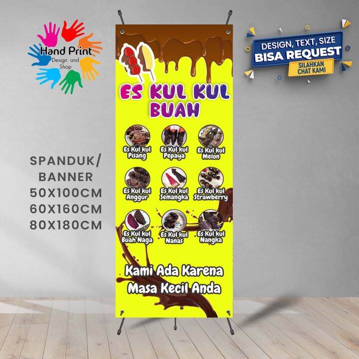 Spanduk Banner Es Kul Kul Kuning Gratis Memesan Desain | Lazada Indonesia