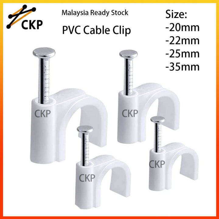 20mm 22mm 25mm 35mm PVC Pipe Wall Clip U Shape Clip Klip Paku PVC Dinding | Lazada