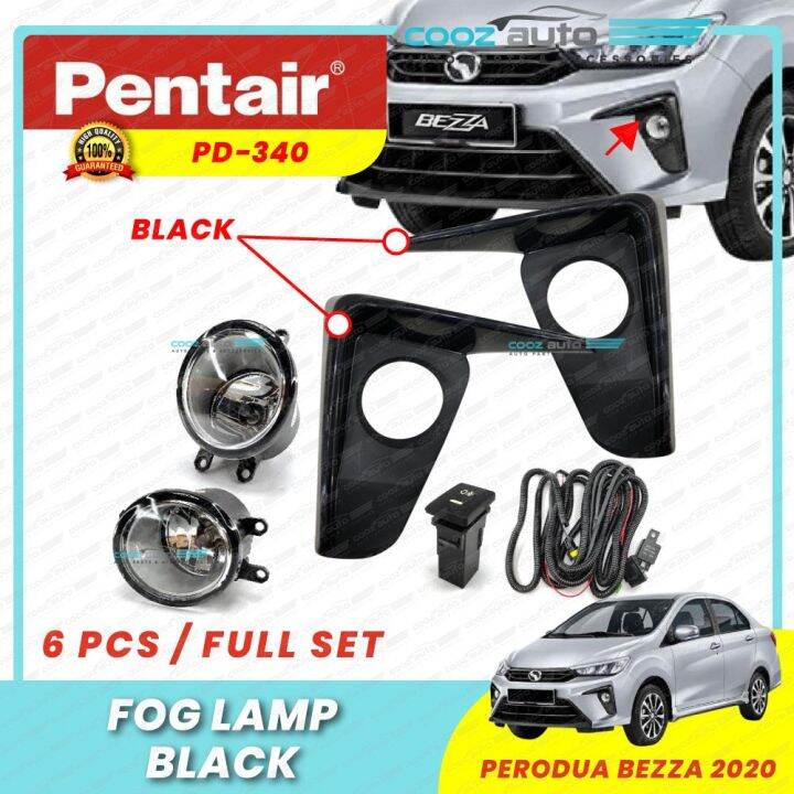 Perodua Bezza 2020 - 2021 PENTAIR Fog lamp Fog light Foglamp Black ...