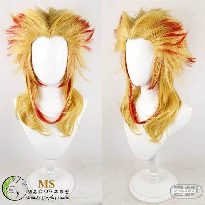 Rengoku wig Cosplay wigs Demon Slayer Kimetsu no Yaiba Rengoku ...