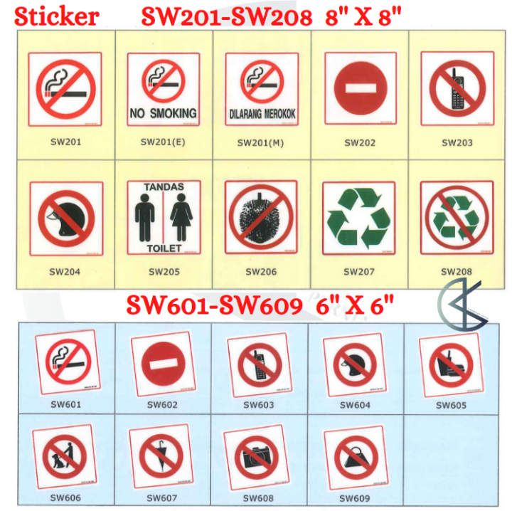 No Smoking / No Entry / No Helmet / No Durian / No Phone / No Outside ...