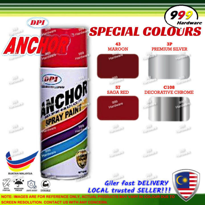 999 ANCHOR SPECIAL COLOUR SPRAY PAINT 400ML / DPI AEROSOL ANCHOR ...