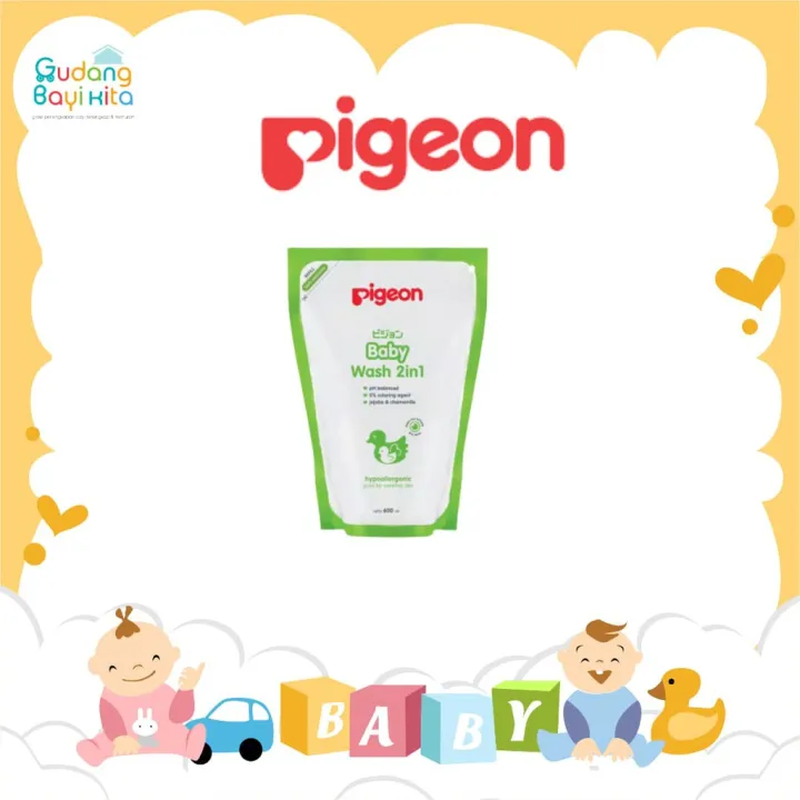 PIGEON Baby Wash Chamomile 600Ml Refill | Shampoo & Sabun Cair Bayi ...