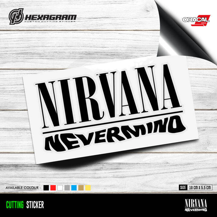 Cutting Sticker Nirvana Nevermind Text | Stiker Cutting Tulisan Nirvana ...