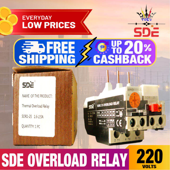 TREV SDE Thermal Overload Relay 220V | Lazada PH
