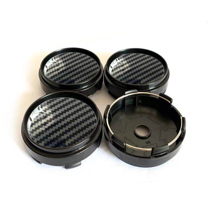 Style car 4pc 66mm Carbon fiber pattern Center Cover Rim Hub Cap Center ...