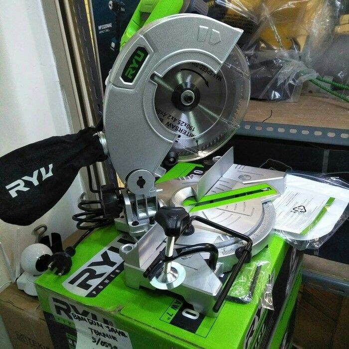 RYU RMS 180 Mesin Potong Alumunium Kayu Miter Saw 7 inch Mesin Potong ...