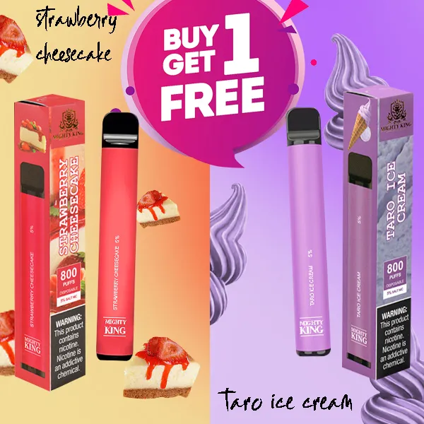 BUY 1 TAKE 1 LEGIT MIGHTY KING Puff Plus smoke vapers full set（800 ...