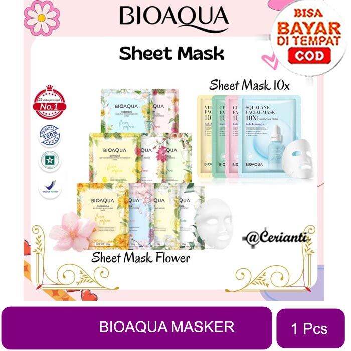 BIOAQUA Masker Sheet Mask Hydrating Essence Face Mask Brightening ...
