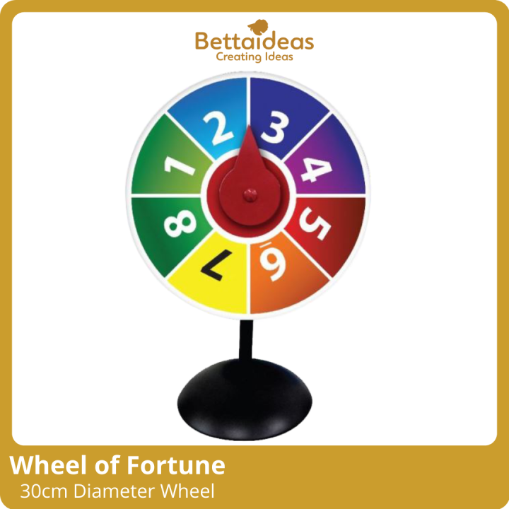 BETTAIDEAS Table Wheel of Fortune / Lucky Draw Wheel 30cm Diameter ...