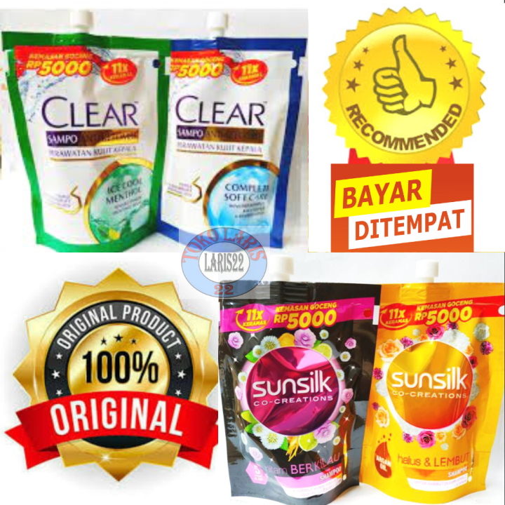 Sampo clear 55 ML / Shampoo Clear ekonomis / Shampoo Clear biru ...