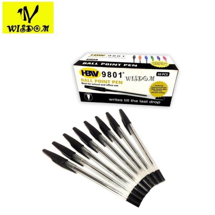 WISDOM HBW 9801 BALLPEN 50pcs school supplies | Lazada PH