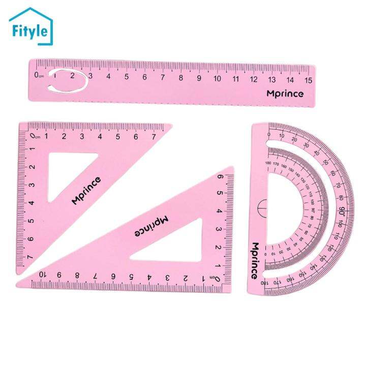 Fityle Ruler Set, Aluminum Ruler Drafting Ruler Metal Protractor ...