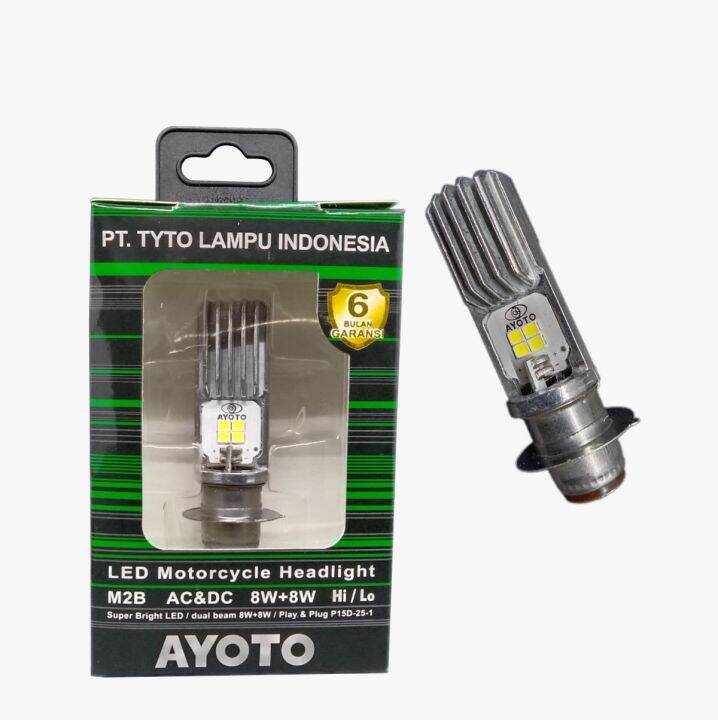 COD Bohlam led motor-Lampu led ayoto m2B-ayoto m2B/LAMPU LED AYOTO M2B WHITE SUPER TERANG ...