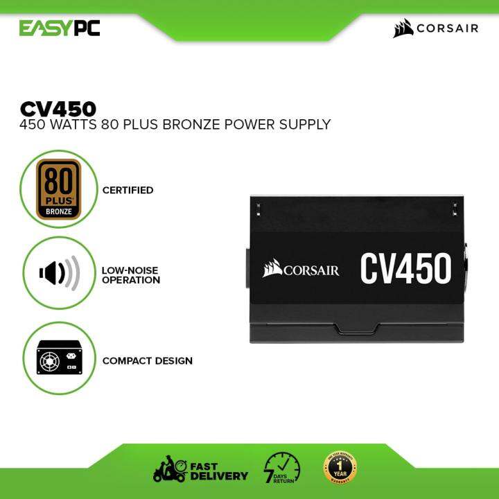 CORSAIR CV450 450WATTS 80 PLUS BRONZE CERTIFIED PSU, Corsair CV 450 ...