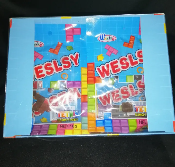 Tetris Shape Gummy Candy (20 pcs) Chewy Tetris Blocks Shaped Gummy ...
