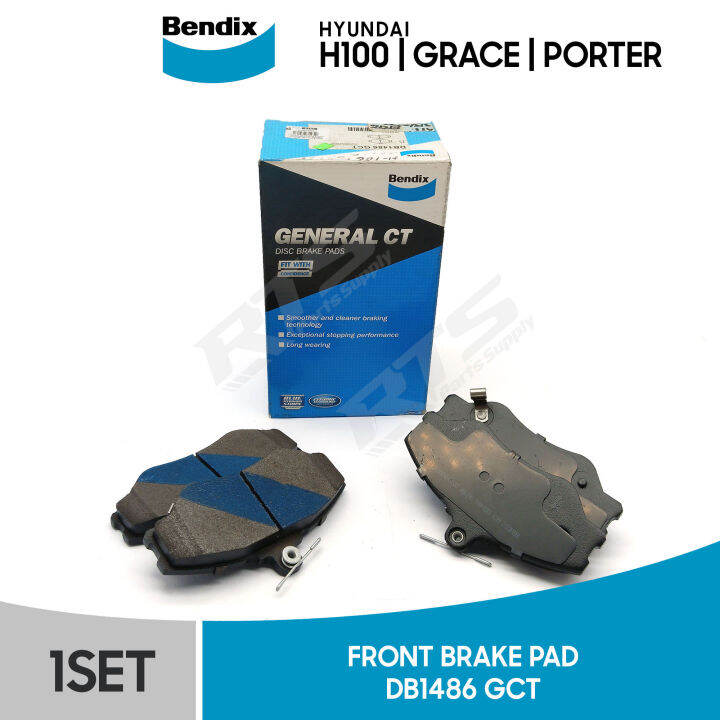 Bendix Front Brake Pad Hyundai H100 / Grace / Porter 1995 - 2005 DB1486 GCT | Lazada PH