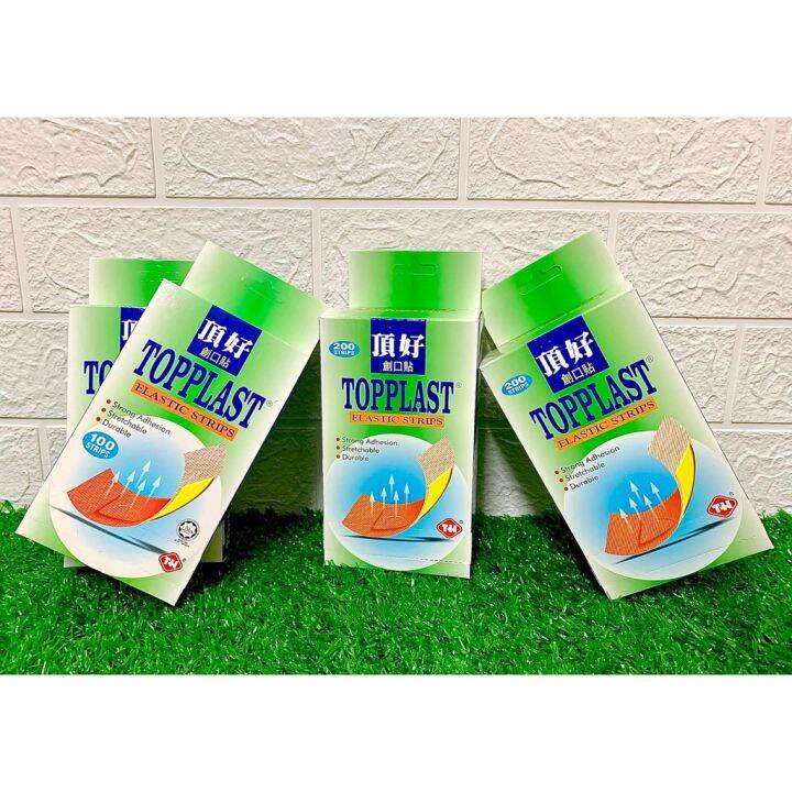 TOPPLAST PLASTER ELASTIC STRIPS LUKA BERUBAT ( First Aid Strips ) 10 ...