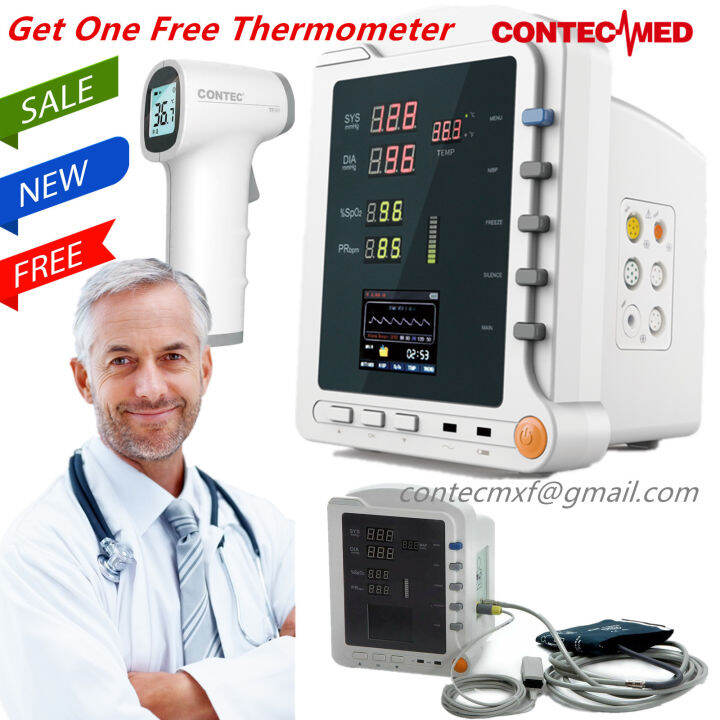 CONTECMED CMS5100 5 Parameters ICU patient monitor SPO2 TEMP NIBP PR HR ...