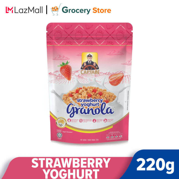 CAPTAIN OATS GRANOLA – STRAWBERRY YOGHURT*220G | Lazada