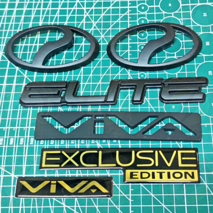 🌟WITH TAPE & ORIGINAL SIZE🌟 PERODUA VIVA ELITE & STANDARD MATTBLACK ...